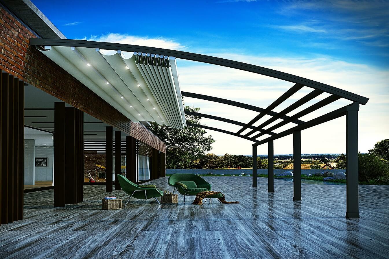 Transform Your Outdoor Space with Retractable Roof Systems – CAS Blinds